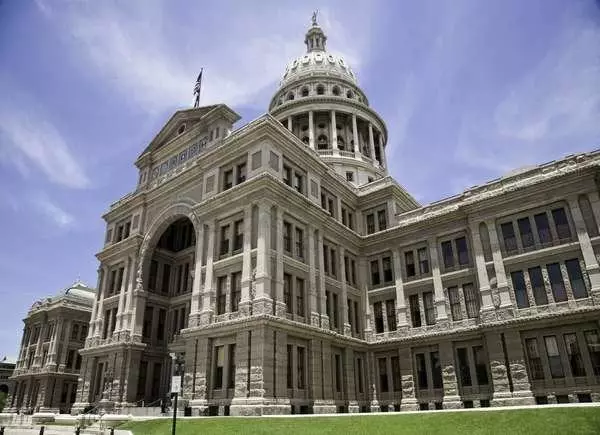 Het Texas State Capitol-gebouw in Austin, Texas