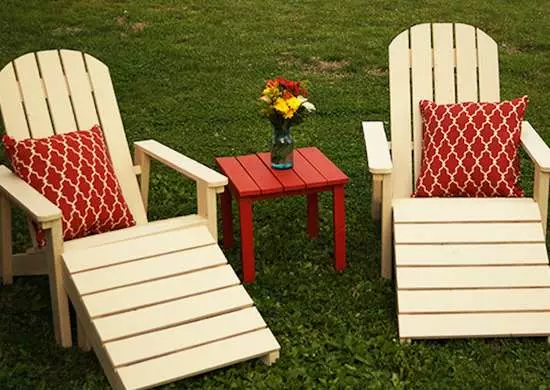 Łatwe plany krzeseł Adirondack