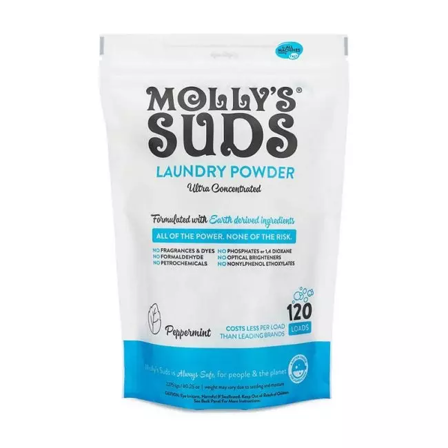 Лучший вариант стирального порошка: оригинальный стиральный порошок Molly’s Suds.