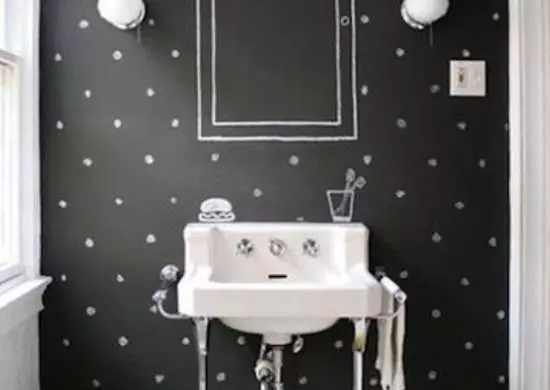 Salle de bain tableau noir