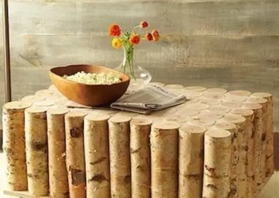 Kaftablo de Birch Log