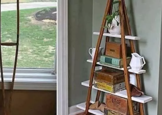 DIY Crutches Shelf