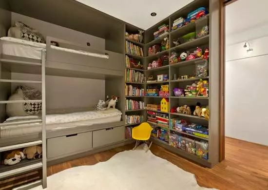 فكرة تخزين غرفة نوم الاطفال
