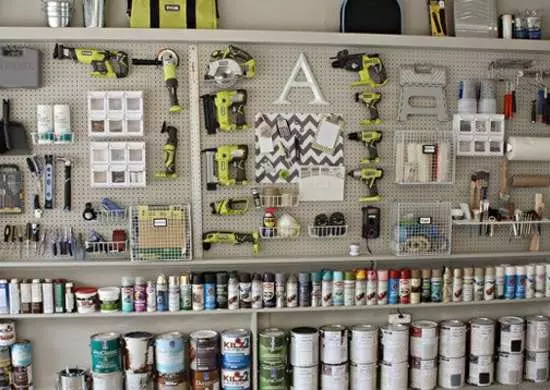 Garage Pegboard Storage