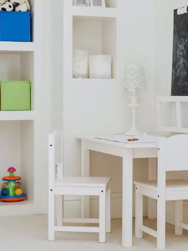 kid side table organization