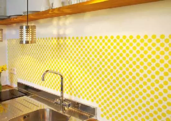 Stencil Backsplash