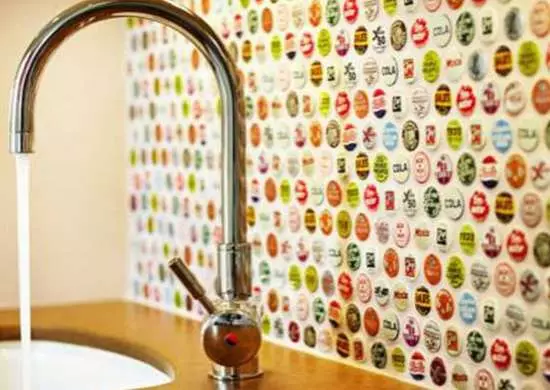 I-Bottle Cap Backsplash