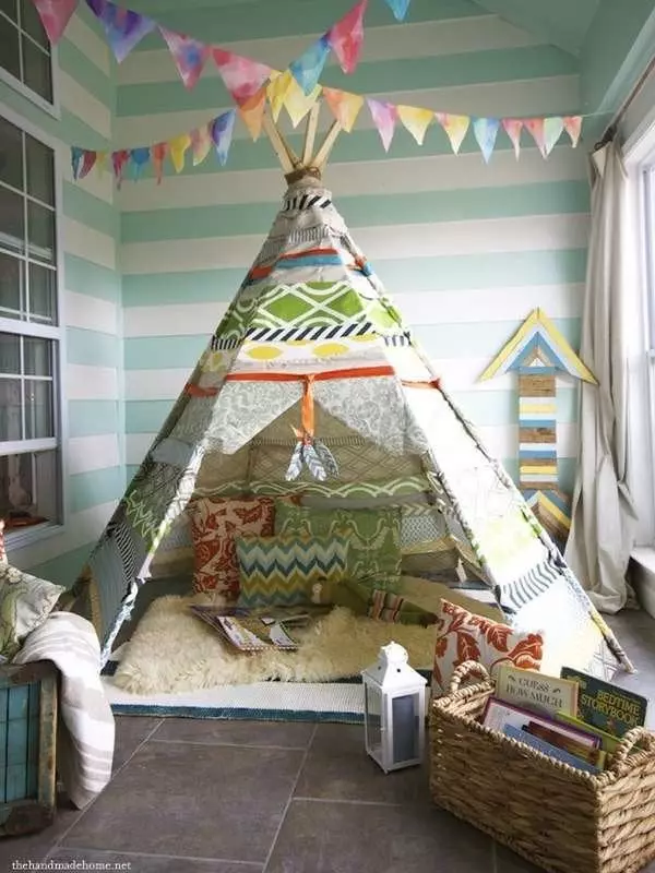 DIY bērnu telts