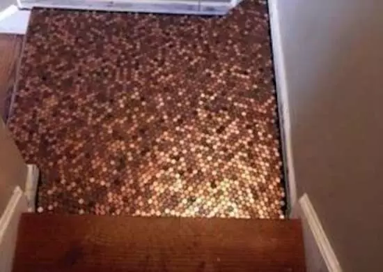DIY Penny Floor
