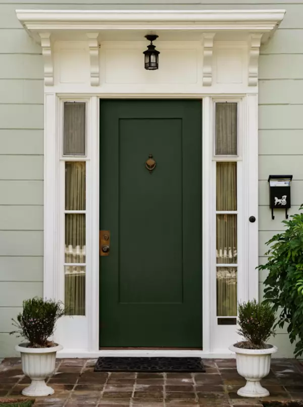 Klassieke groen voordeur