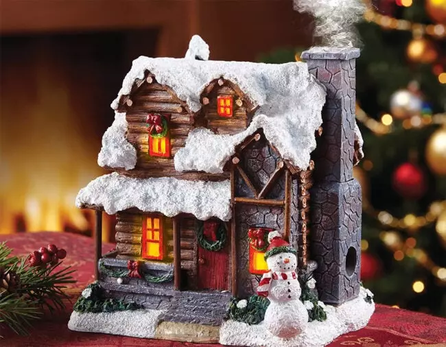 Det beste juledekorasjonsalternativet: Samlinger osv. Røyking Country Christmas Hytte Røkelsesbrenner