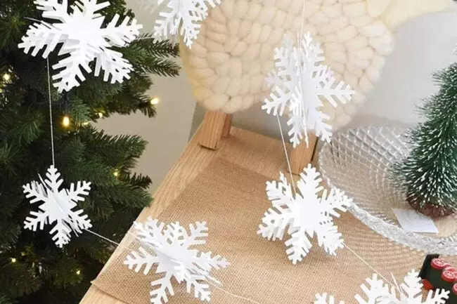 La millor opció de decoració de Nadal: decoracions de floc de neu penjant OuMuaMua