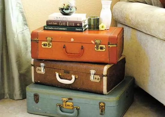 Suitcase End Table