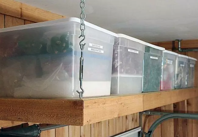 I-DIY Garage Shelves-Ceiling