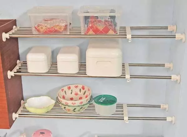 tension rods utility organizer closet