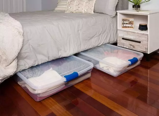 Najboljši prostor za shranjevanje pod posteljo