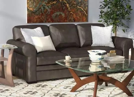 Simmons Upholstery Faux Leather Sofa