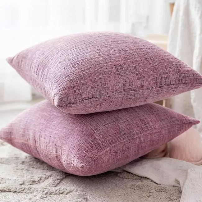 Najbolja opcija jastuka za bacanje: kućne briljantne mekane prugaste navlake od šenila