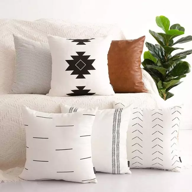Најдобра опција за перници за фрлање: сет од 6 украсни навлаки за перници HOMFINER