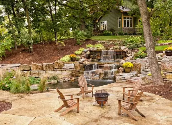 pond waterfall ideas rock