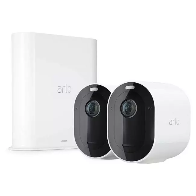 A melhor opção de câmera de segurança residencial para ambientes internos: Arlo Pro 3 - Sistema de 2 câmeras sem fio