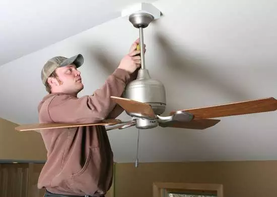 วิธีการติดตั้งพัดลมเพดาน
