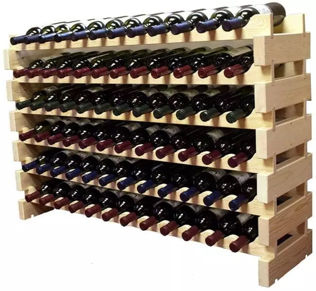 wine rack စိတ်ကူးတွေက သေတ္တာကြီးကြီး