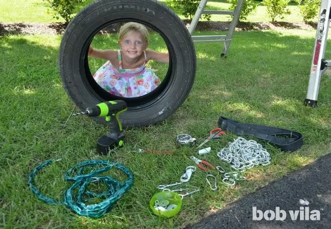DIY Tyre Swing - ပရောဂျက် ပစ္စည်းများ