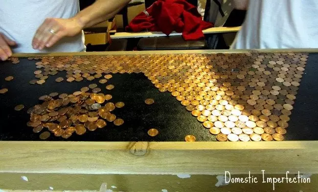 DIY penny countertop - ພະຍາຍາມທີສອງ