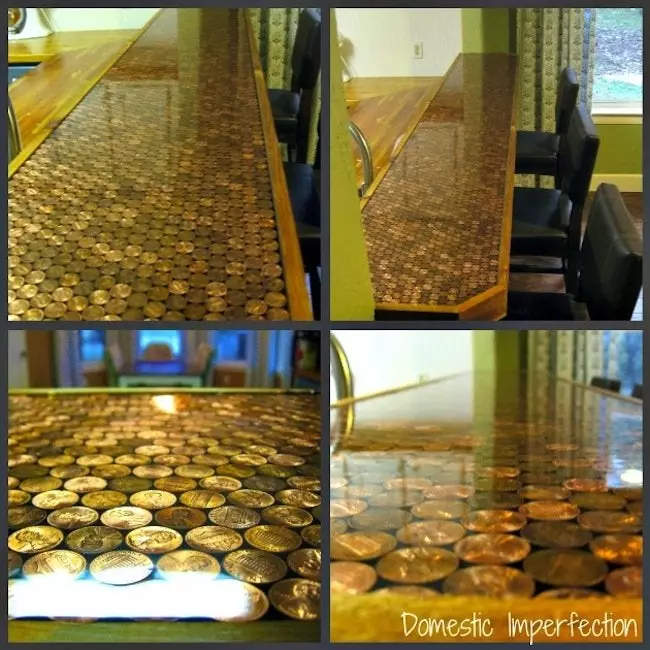 DIY penny countertop - epoxy