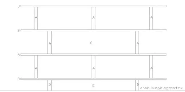 DIY Plywood Bookcase - Assembly Diagram