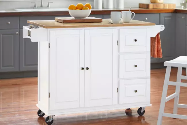 Oferty Roundup 2/9 Opcja: Simple Living 3-Drawed Drop Leaf Kitchen Cart
