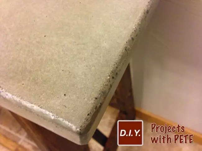 Finishing Sanding DIY Concrete Table