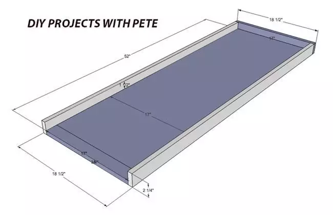 Krok 1 DIY betonový stůl