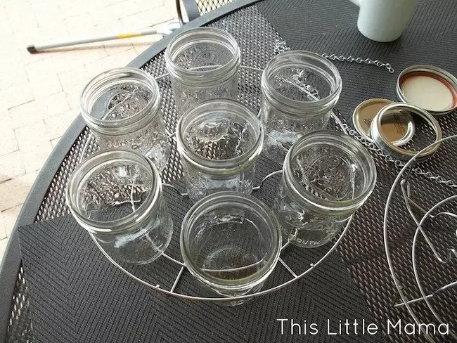 Mason Jar Chandelier DIY - Assembly