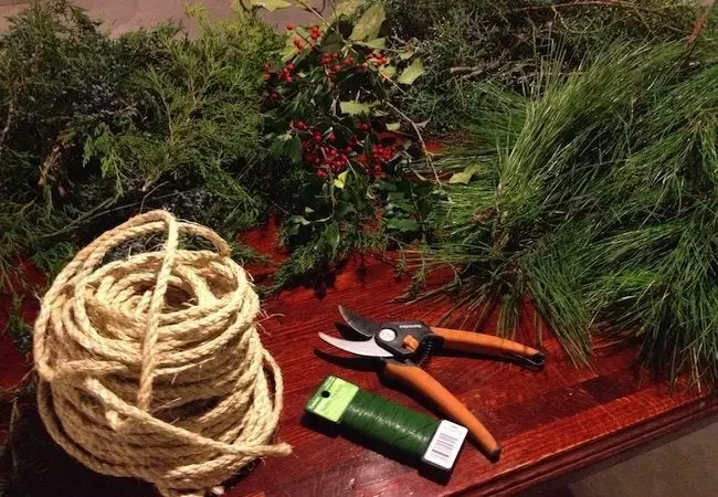 Cómo hacer una guirnalda: recolecta verduras