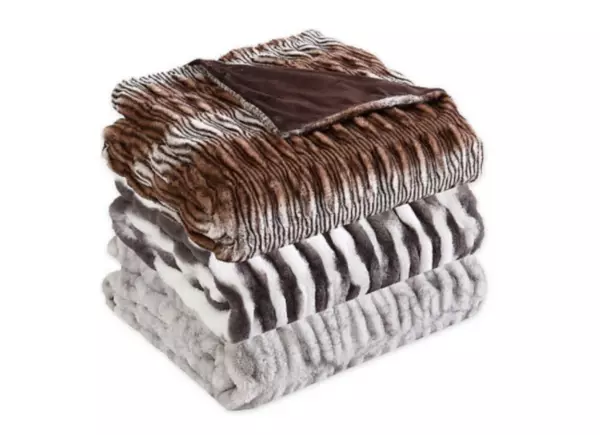 Morgan Home Faux Sungura Fur Reversible Tupa Blanketi