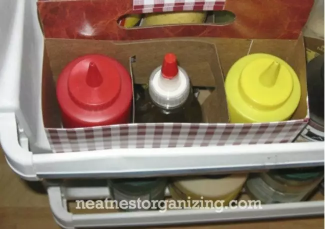 Організація холодильника - DIY Condiment Caddy
