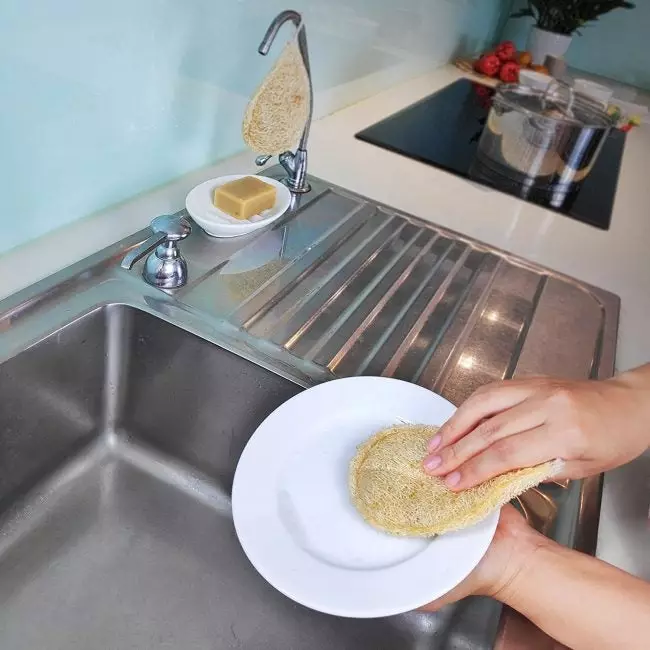Chaguo Bora zaidi za Sponge za Dish: Miw Piw Natural Dish Sponge Vegetable Scrubber