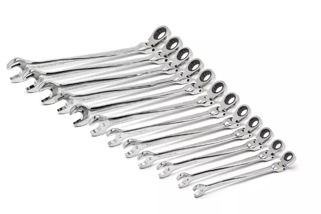 GEARWRENCH 12 шт. 12 Пт. XL X-Beam Flex Head Ratcheting Combination Wrench Set