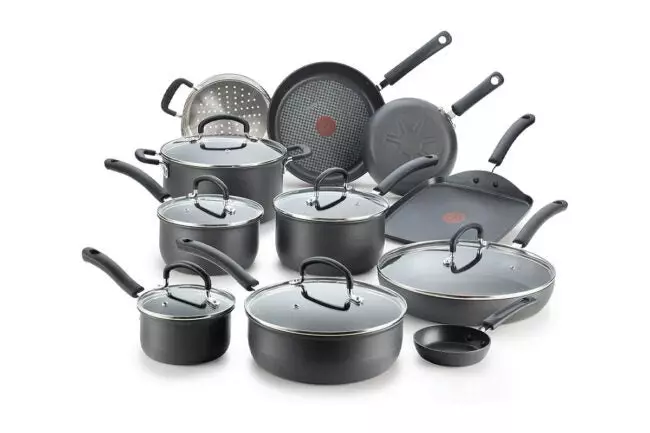 Cyber Monday מבצעי אמזון אפשרות T-fal Ultimate Hard Anodized Nonstick סט כלי בישול 17 חלקים