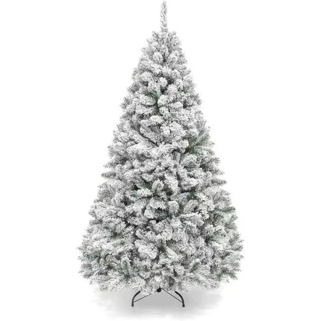 ตัวเลือกต้นคริสต์มาสประดิษฐ์ที่ดีที่สุด: ผลิตภัณฑ์ทางเลือกที่ดีที่สุด 6 ฟุต Premium Snow Flocked Tree