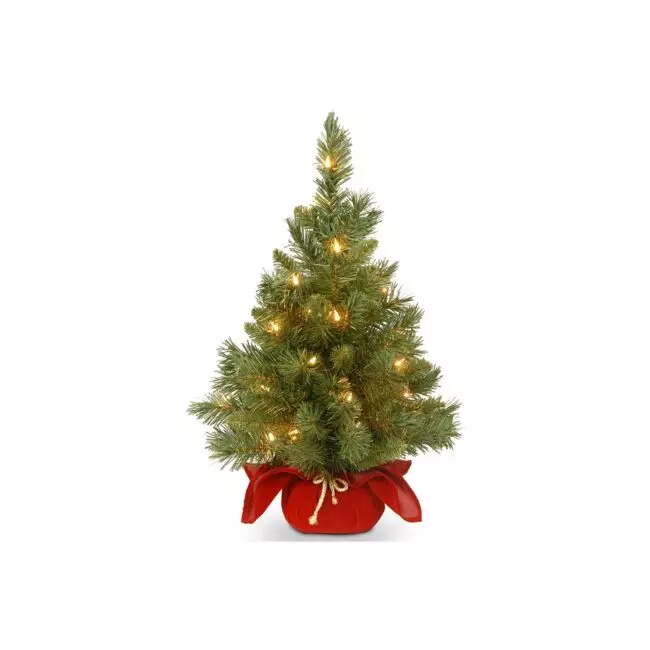 Najlepšie možnosti umelého vianočného stromčeka: Umelý mini vianočný stromček National Tree Company Pre-Lit