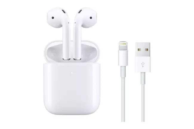 Apple AirPods з чахлом для бесправадной зарадкі