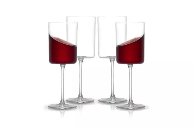 Možnosti ponuky Roundup 1:5: Poháre na červené víno JoyJolt Claire, sada 4 kusov