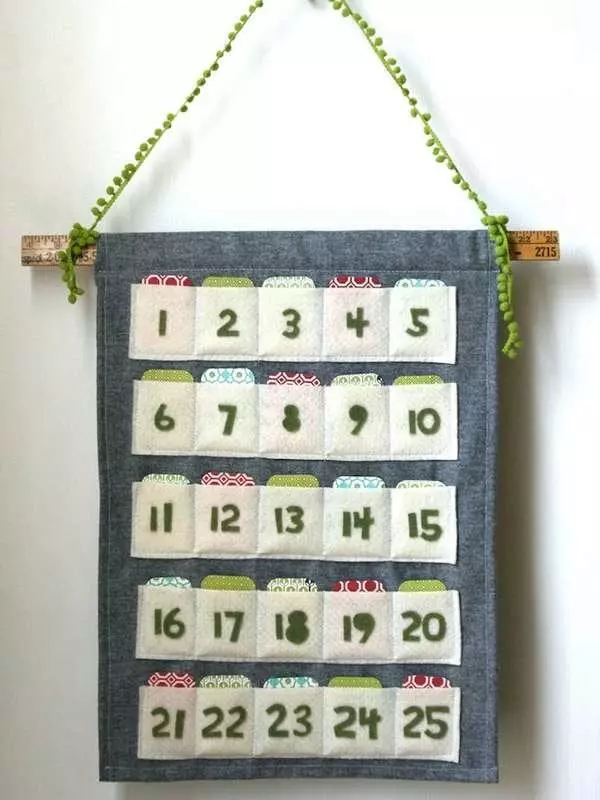 DIY adventné kalendáre plstené vrecká
