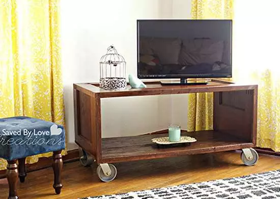 Upcycled Door TV Stand