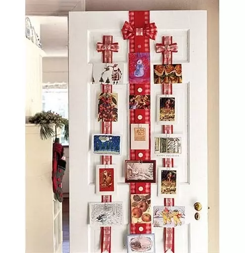 Kalėdinių atvirukų ekranas – durų juostelės