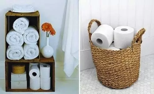 Emmagatzematge de bany de bricolatge - Paper higiènic