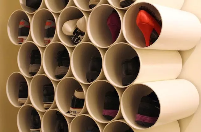 Направи си сам Поставка за обувки - PVC Pipe Cubbies